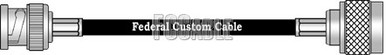 [CA1091] BNC Male to N Male Coax Cable Assembly with RG55 Flexible Cable