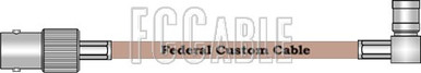 [CA1188] BNC Female to SMB Plug Right Angle Cable Assembly with RG316 Cable
