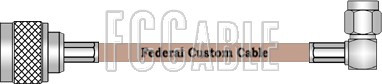 [CA1368] N Male to SMA Male Right Angle Cable Assembly with RG142 Cable