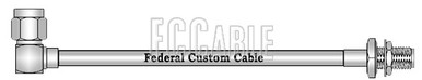 [CA1627LF] SMA Male Right Angle to SMA Female Bulkhead 12 inches Long ...