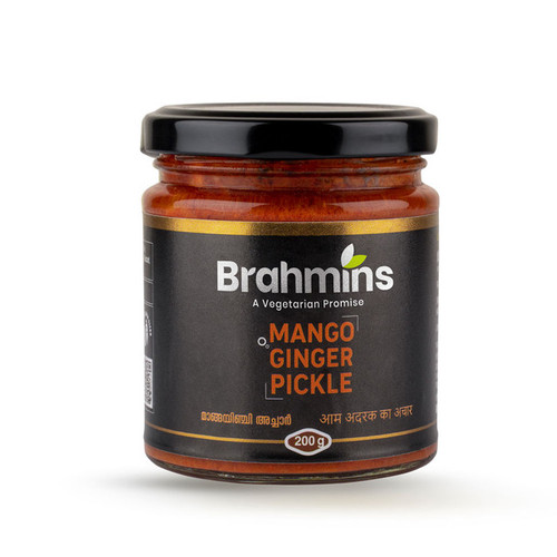 Brahmins Mango Ginger Pickle Bottle - 400 g - Bazaar9.com