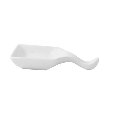 Mini Reusable White Square Spoon - 1oz L:3.8in W:2.1in H:0.7in - 24 pcs ...