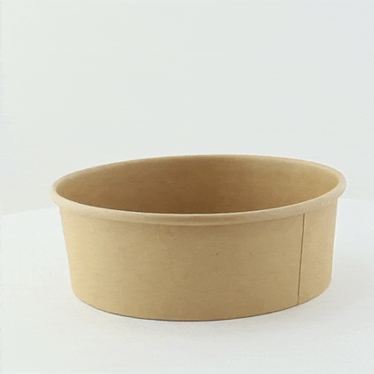 Round kraft To go container - 20oz D:5.9in H:2in - 360 pcs - Packnwood