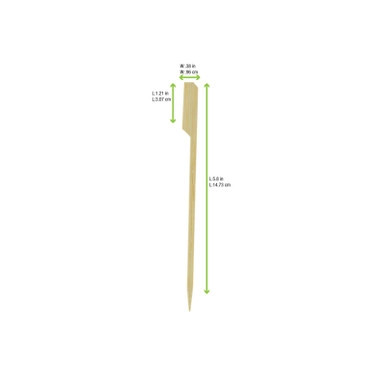 Bamboo Paddle Pick - 5.9in - 2000 pcs - Packnwood