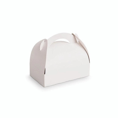 White Pastry Box With Handles - L:4.33in W:3.93in H:4.33in - 50pcs ...