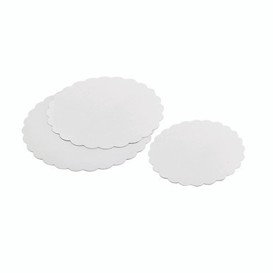White Round Card with Trim - L:12.06in H:0.03in - 250 pcs - Packnwood