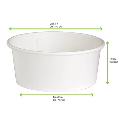Buckaty Round White To Go Container - 24oz D:5.9in H:2.4in - 360 pcs ...