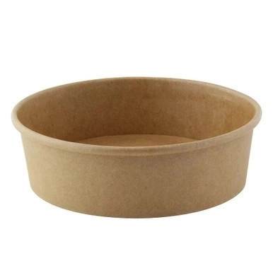 Round kraft To go container - 16oz D:5.9in H:1.8in - 360 pcs - Packnwood