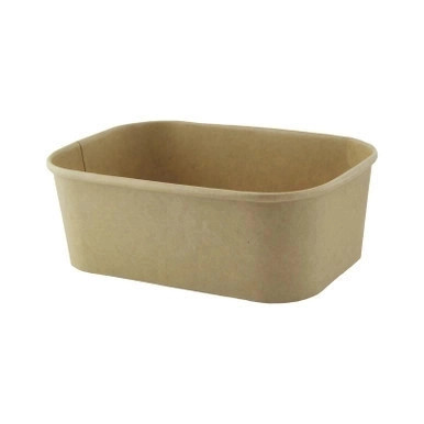 Rectangular Kraft Meal Box with lamination - 24oz L:6.8in W:4.8in H:2 ...
