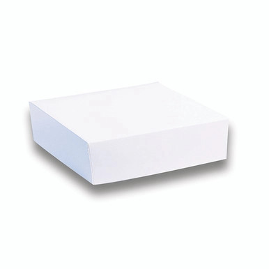 White Pastry Box - L:10.24in W:10.24in H:1.97in - 50 pcs - Packnwood