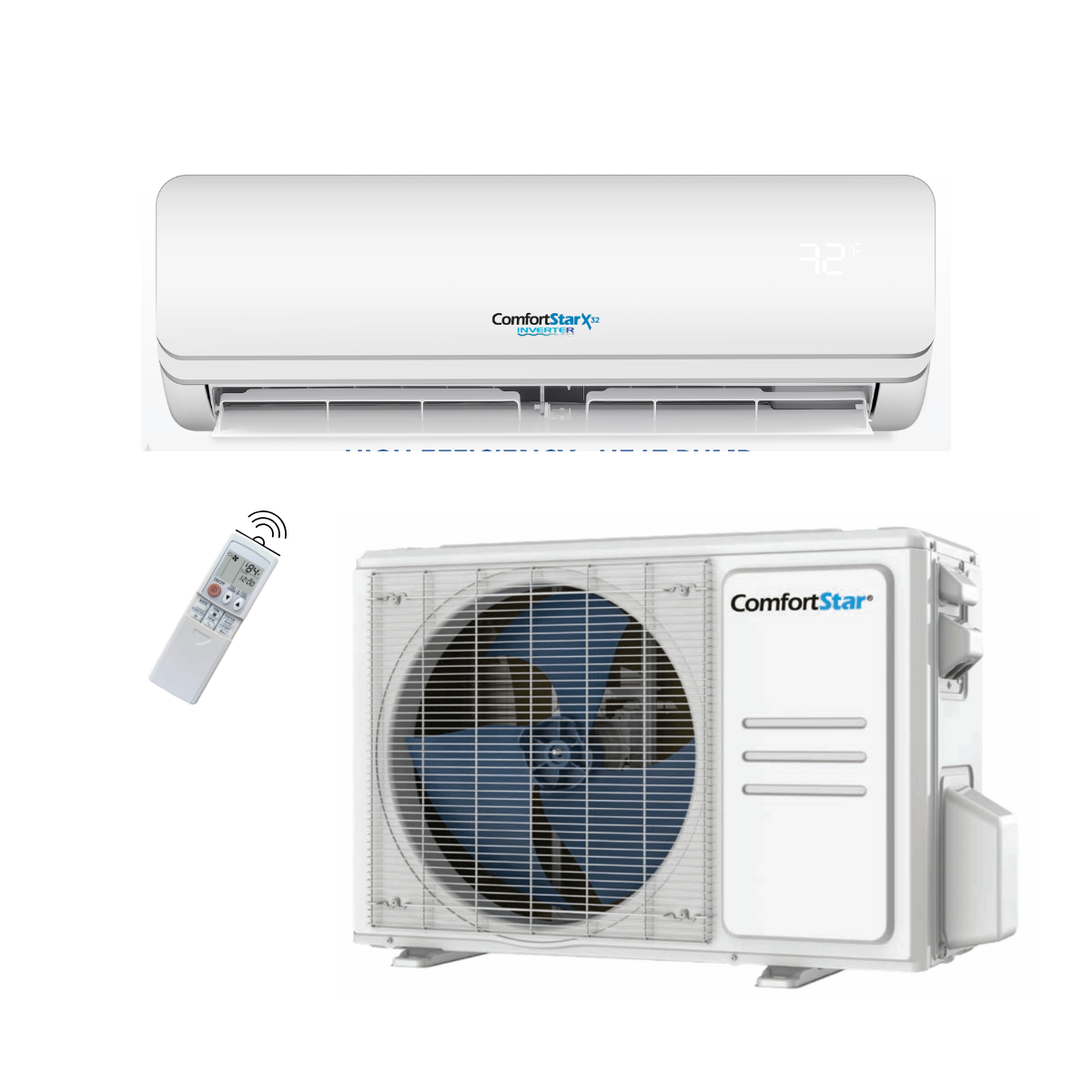 CC32-12CA Comfortstar 12,000 BTU 17 SEER2 Ductless Mini Split Cooling ...