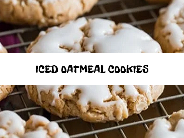 Iced Oatmeal Cookies - CakeAndBarrel