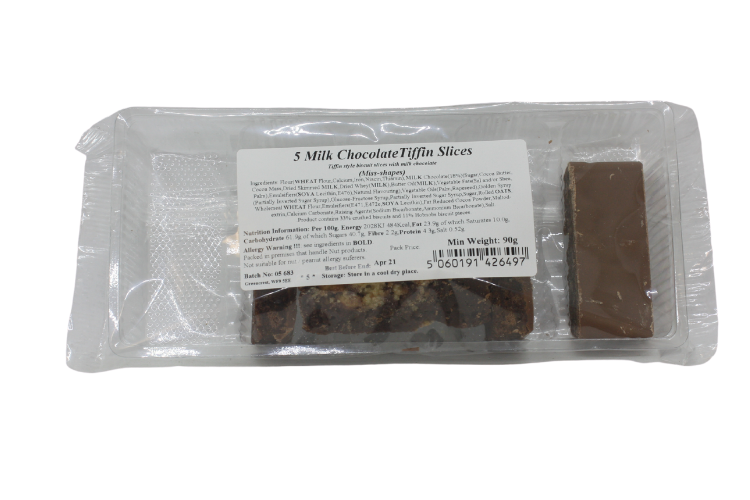 5 Milk Chocolate Tiffin Slices - 90g