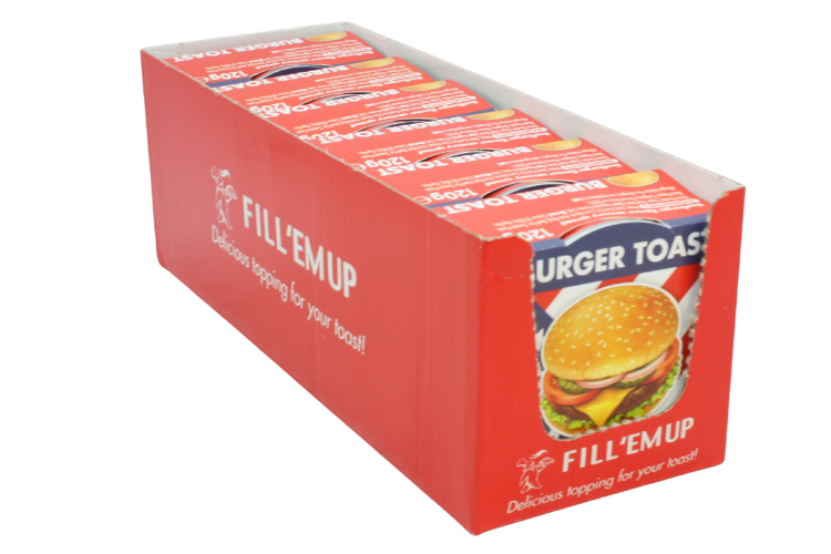 Box of Fill 'EM UP - Burger Toast Topping - 6 x 120g