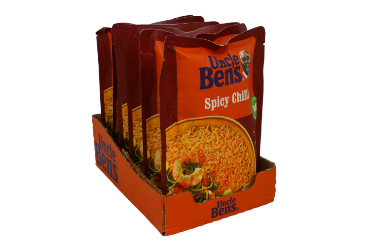 Box of Uncle Bens - Spicy Chilli Rice -6 x 250g