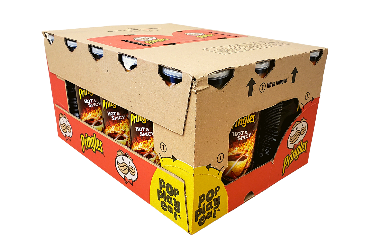 Box of Pringles - Hot & Spicy - 130g x 19