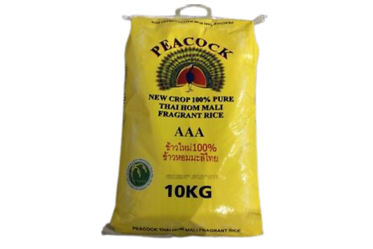 Peacock - Thai Hom Mali Fragrant Rice - 10kg
