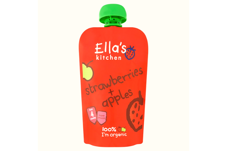 Ella's Kitchen - Organic Strawberries & Apples Pouch - 120g - 4m+