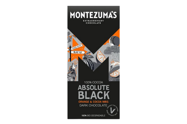 Montezuma's - Absolute Black - Dark Chocolate Bar with Orange & Cocoa ...
