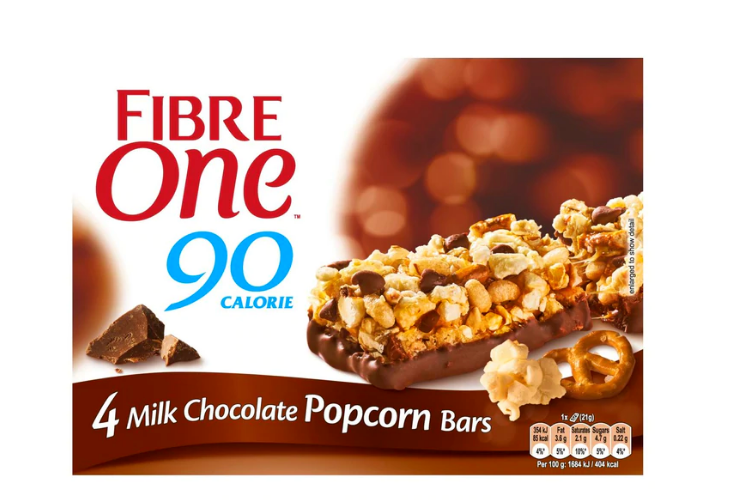 Fibre One - 90 Calorie - Milk Chocolate Popcorn Bars - 4 x 21g - Best ...