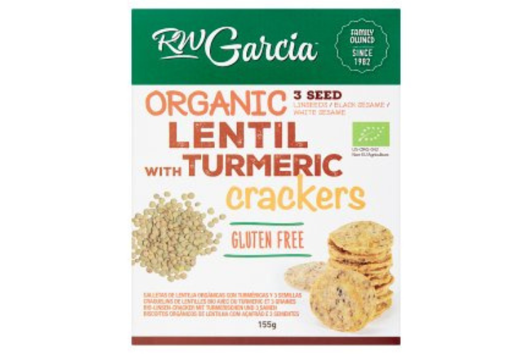RW Garcia - Organic Lentil & Turmeric Crackers Gluten Free - 155g