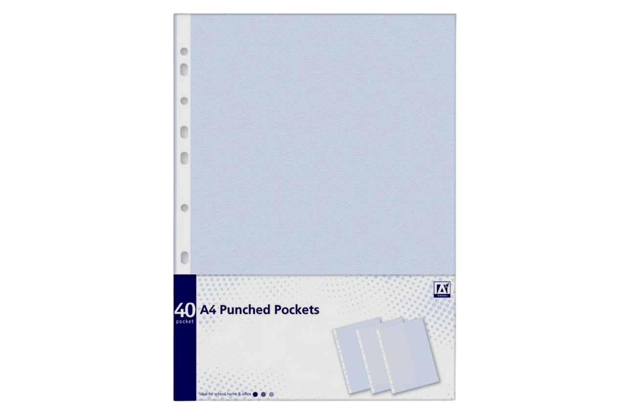 A4 Punched Clear Pockets x 40 - Best Before it's Gone Ltd