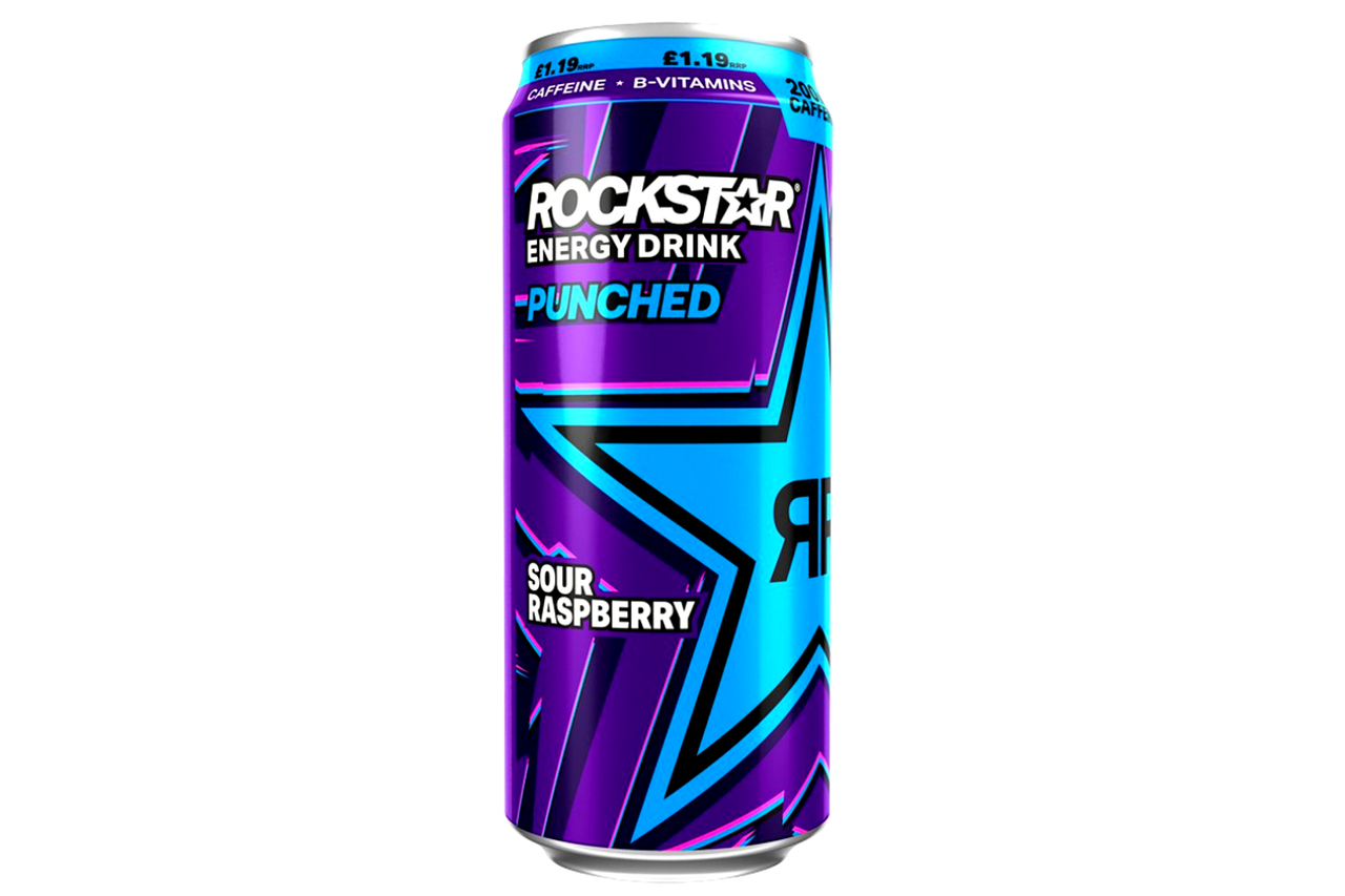 Rockstar - Punched - Sour Raspberry Energy Drink - 500ml - Best Before ...