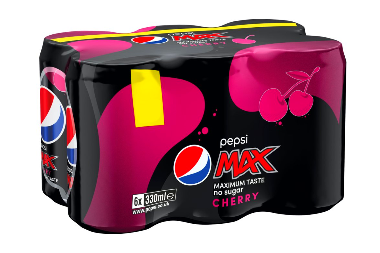 Pepsi Max - Cherry - No Sugar - 6 x 330ml - Best Before it's Gone Ltd