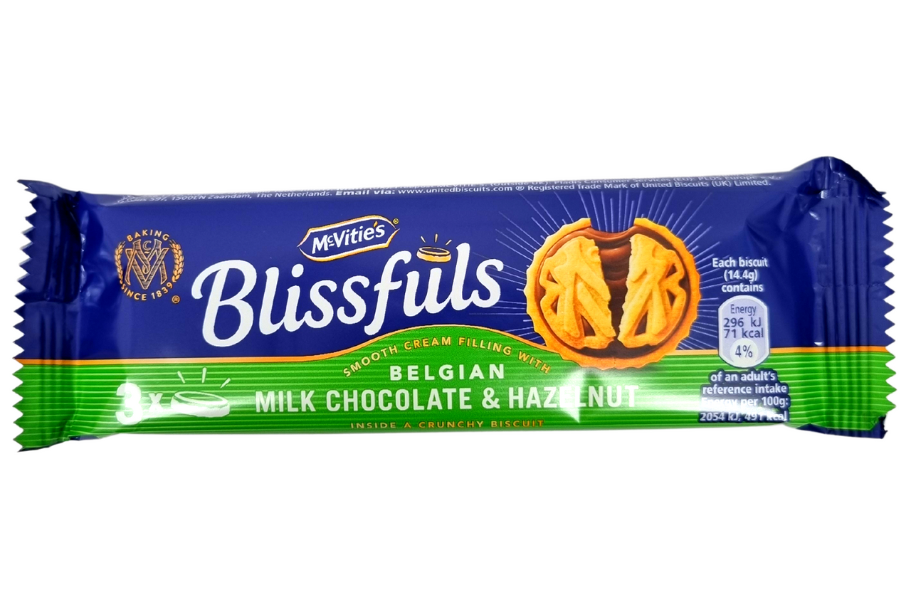 Mcvitie's - Blissfuls - Belgian Milk Chocolate & Hazelnut Biscuits - 3 ...