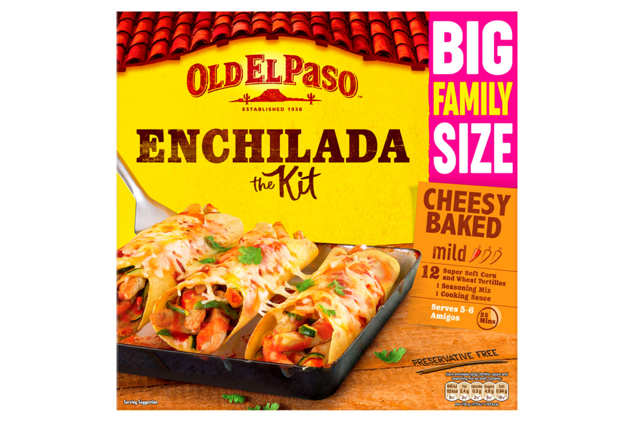 Old El Paso - Enchilada Kit - Cheesy Baked - Mild - 995g - Best Before ...