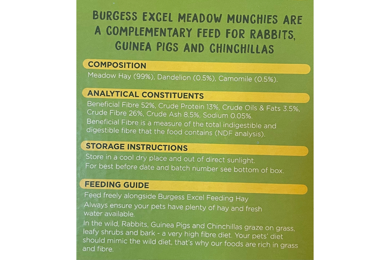 Burgess - Nature Snacks - Meadow Munchies (with Dandelion & Camomile ...