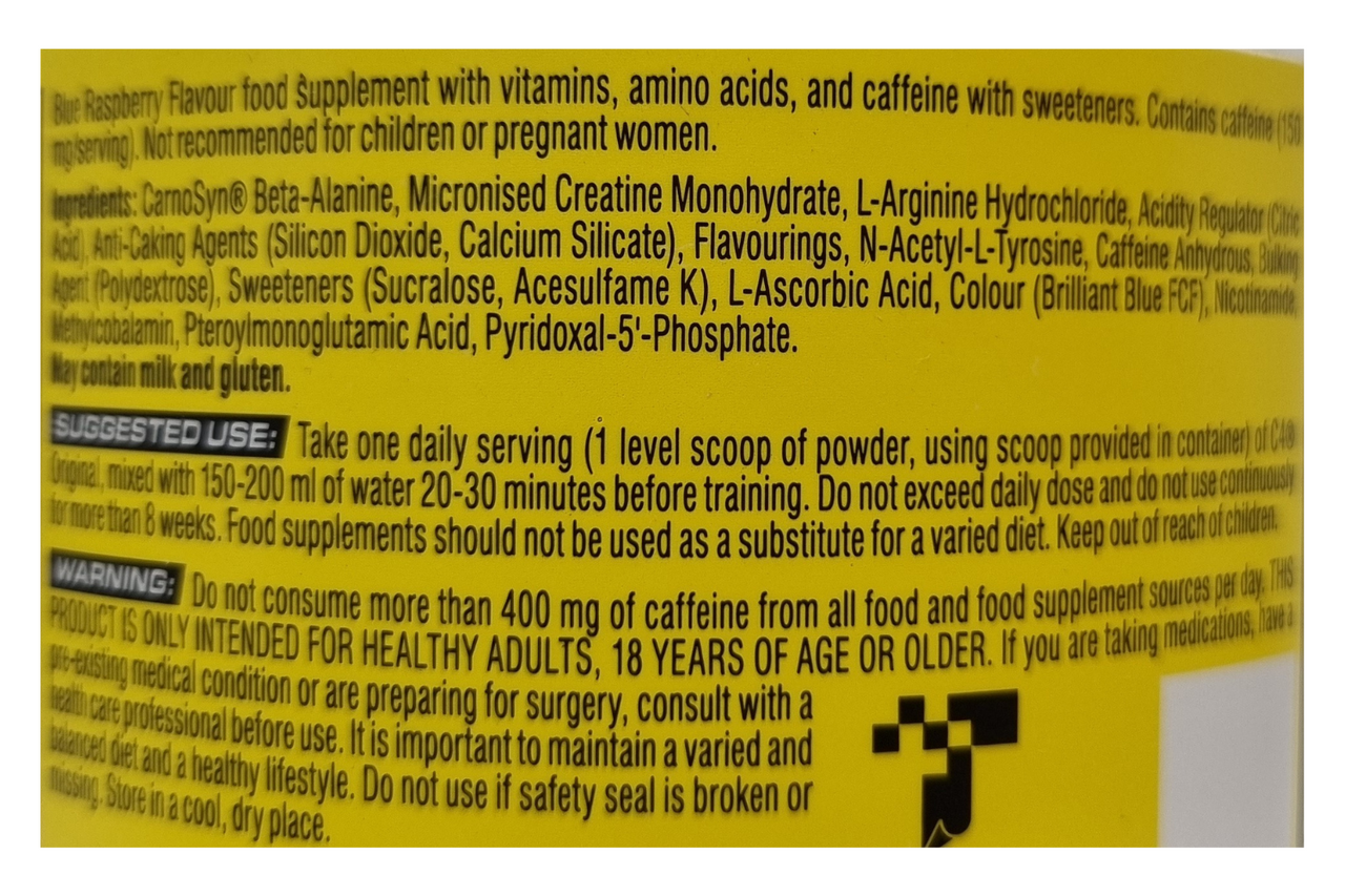 Cellucor - C4 The Original Explosive - Pre-Workout - Icy Blue Raspberry ...