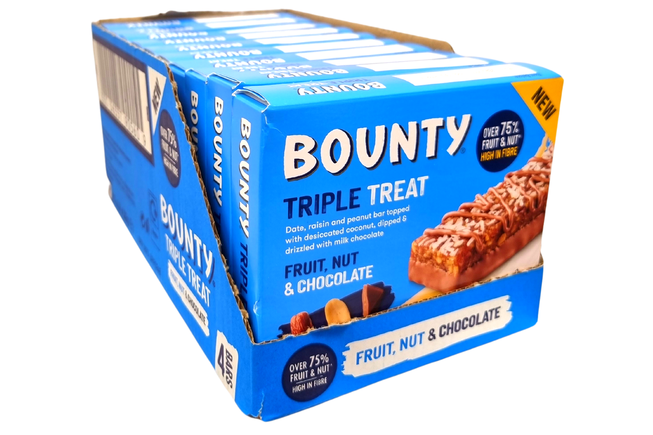 Box of Bounty - Triple Treat - Fruit, Nut & Chocolate Snack Bar - 10 x ...