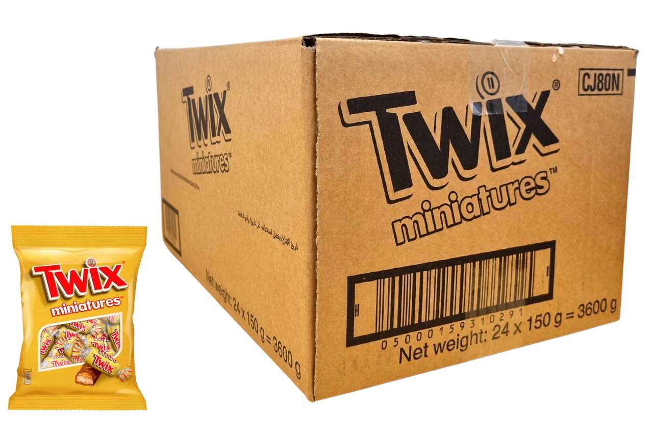 Box of Twix - Miniatures - Chocolate Mini Bars - 24 x 150g - Best ...