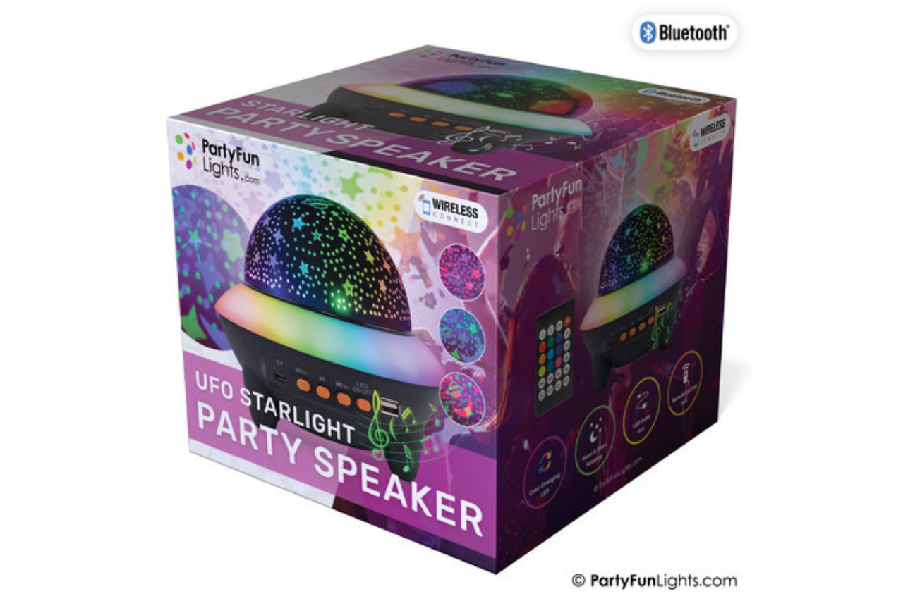Party Fun Lights - Bluetooth UFO Starlight Party Speaker with Remote ...