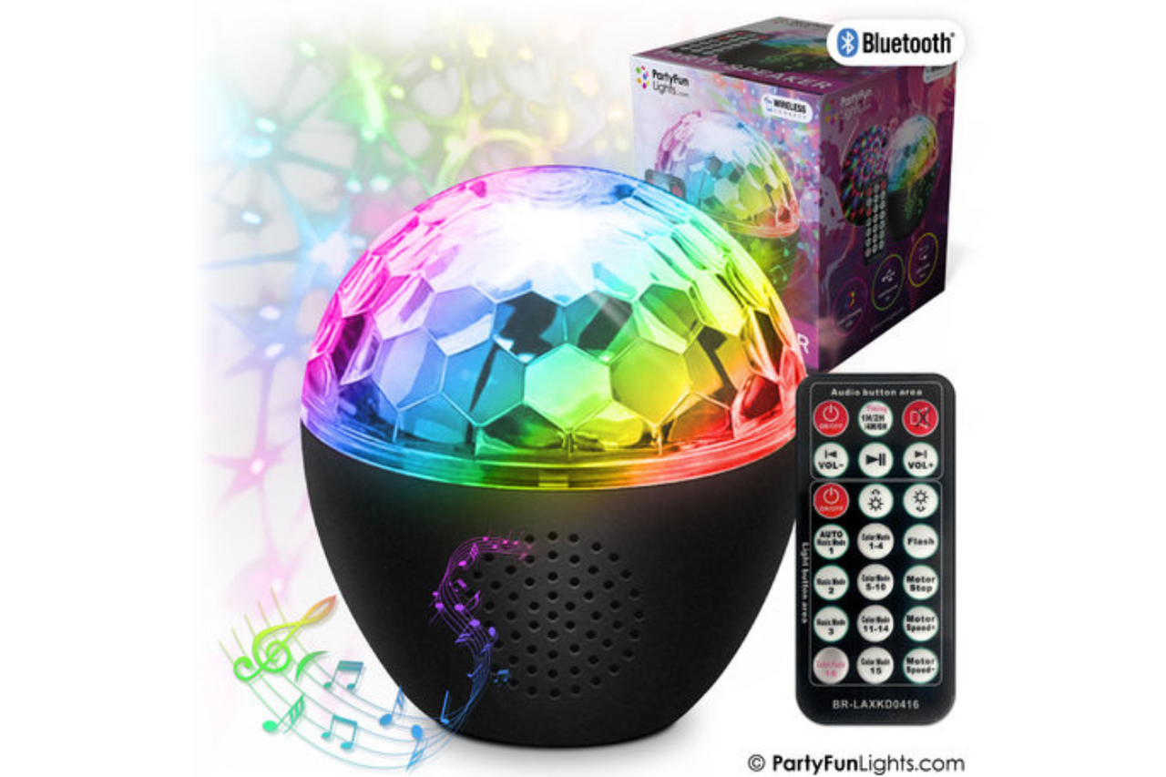 Party Fun Lights - Wireless Disco Party Speaker with Projector Light ...