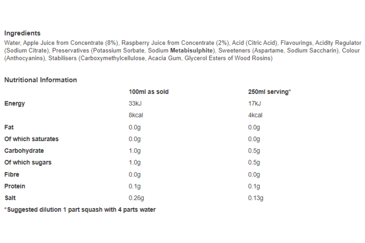 Swizzels - Drumstick - Raspberry Flavour Squash - No Added Sugar - 1l ...