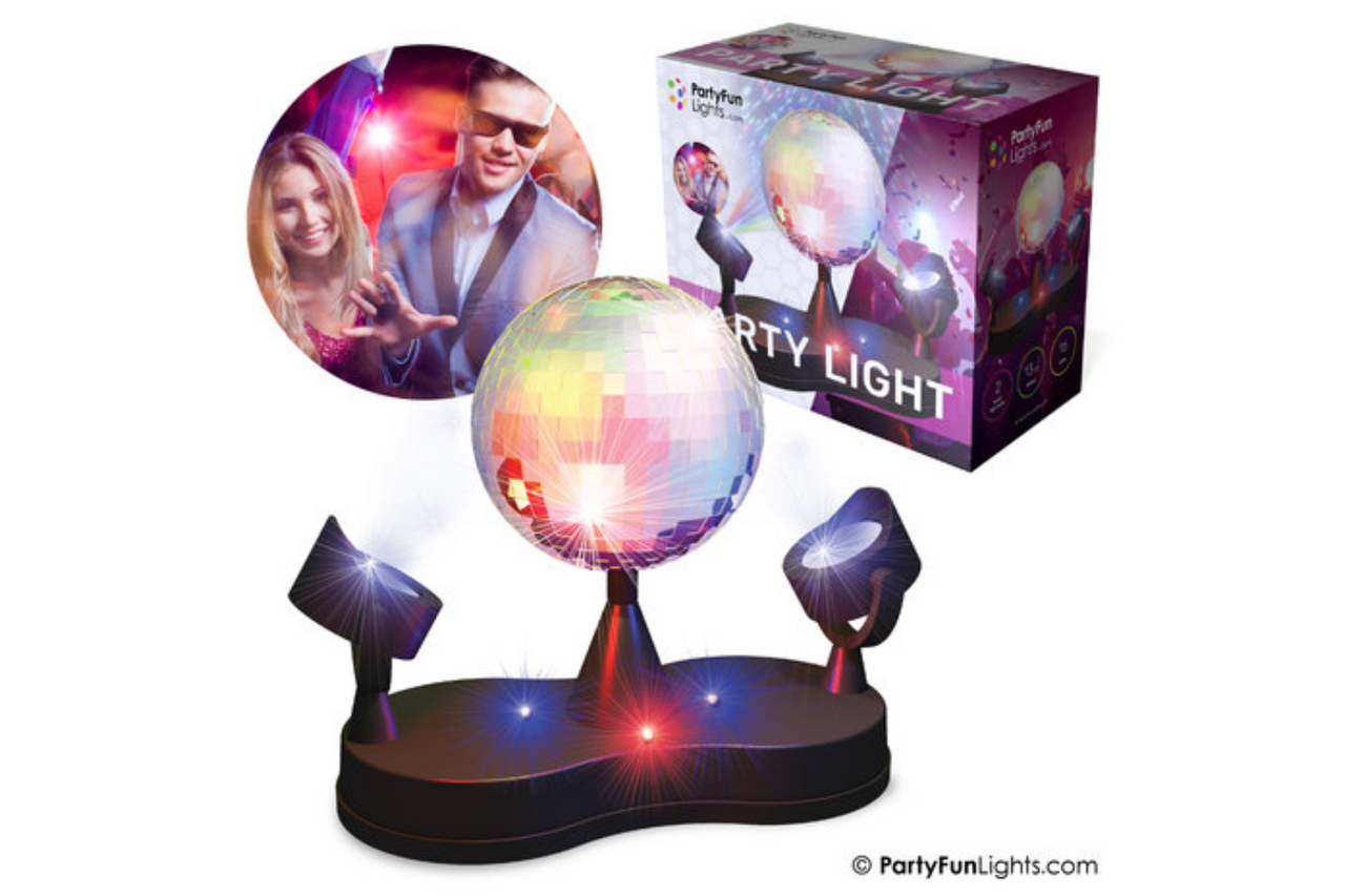 Party Fun Lights - Party Light with Rotating Mirror Ball and Multi ...