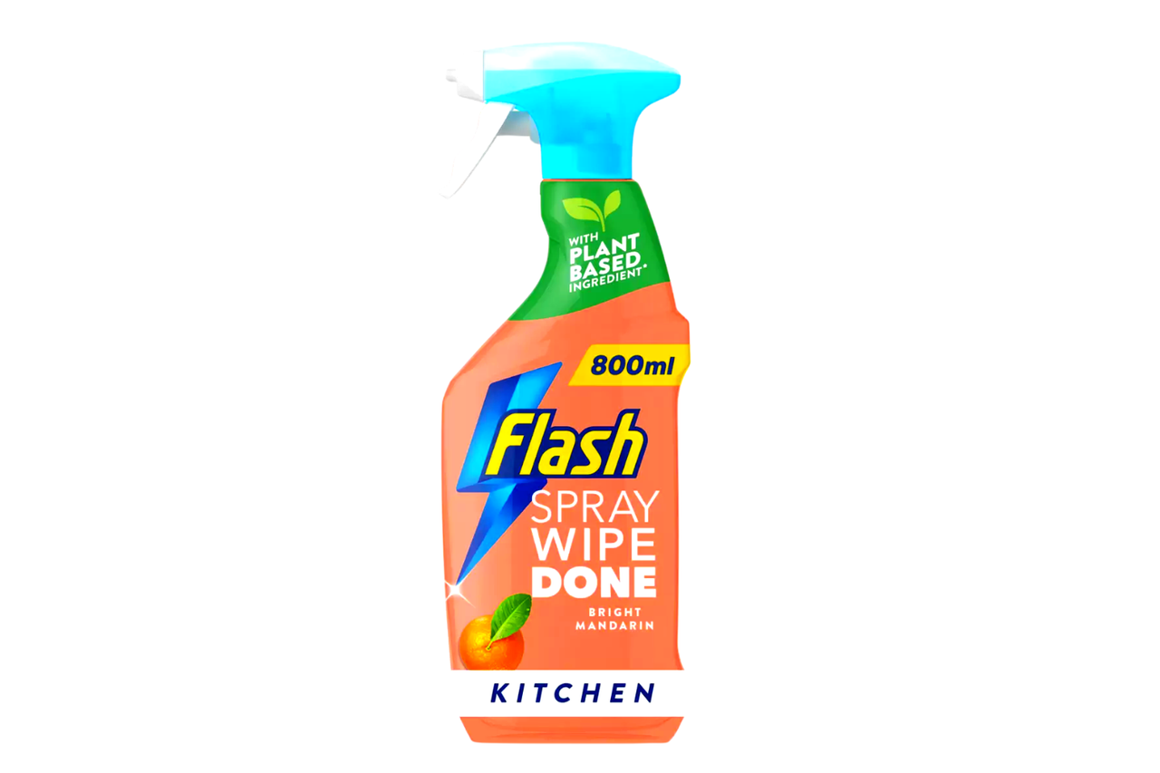 Flash - Spray, Wipe, Done - Bright Mandarin Cleaning Spray - 800ml ...