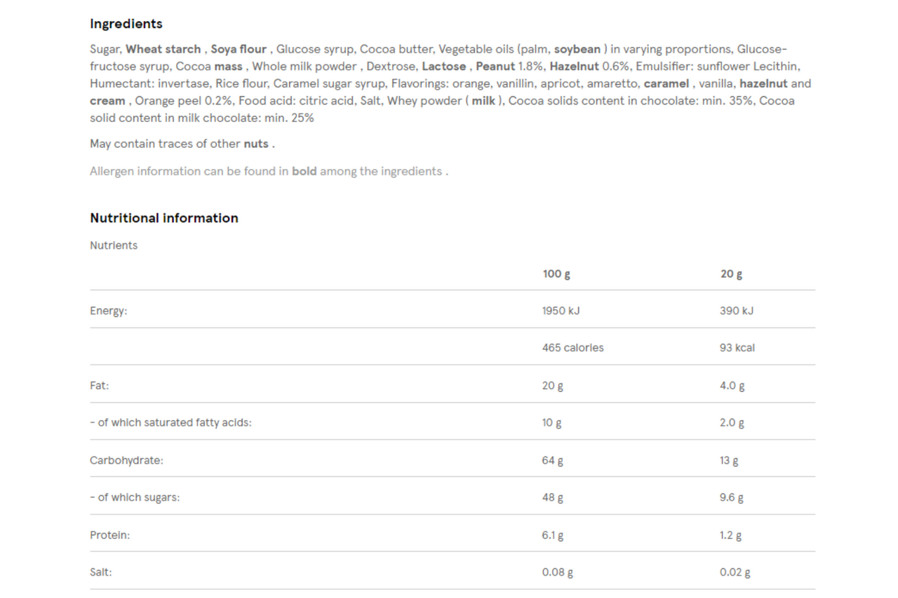 Excelcium Tradition - Assorted Chocolate Pralines - 180g. - Best Before ...