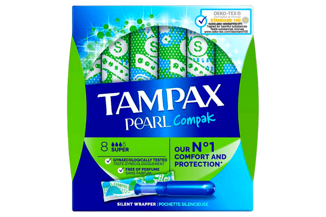 Tampax - Pearl Compak - Super - Pack of 8 - Best Before it's Gone Ltd