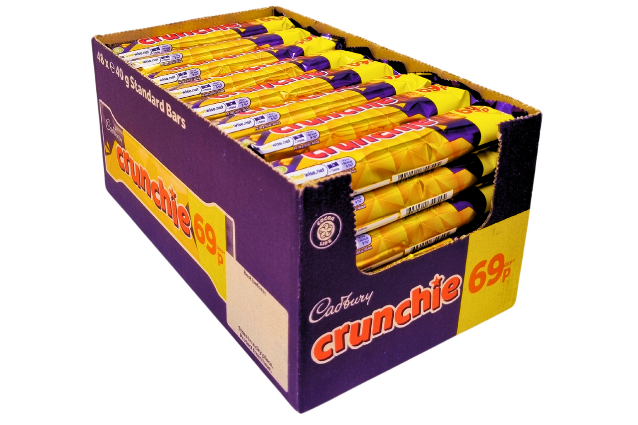 Box of Cadbury - Crunchie Chocolate Bar - 48 x 40g. - Best Before it's ...