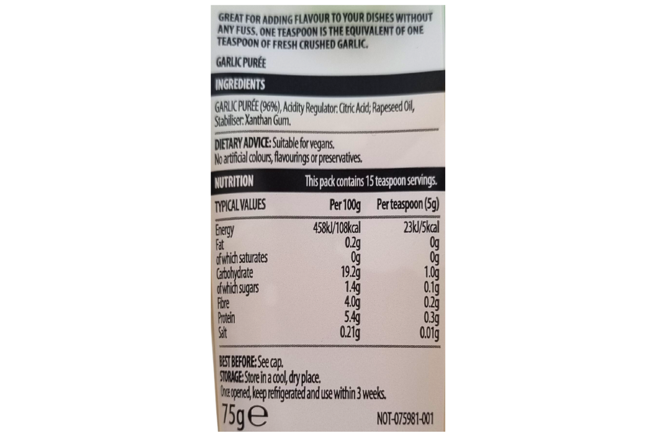 Ready, Set, Cook! - Heaps of Garlic - Purée - Suitable for Vegans - 75g ...