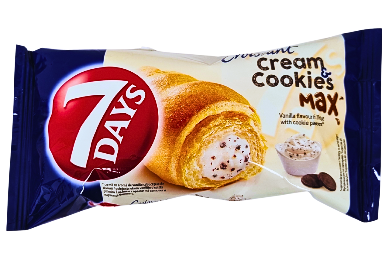 7 Days - Croissant - Cream & Cookies Max - Vanilla Flavour Filling with ...