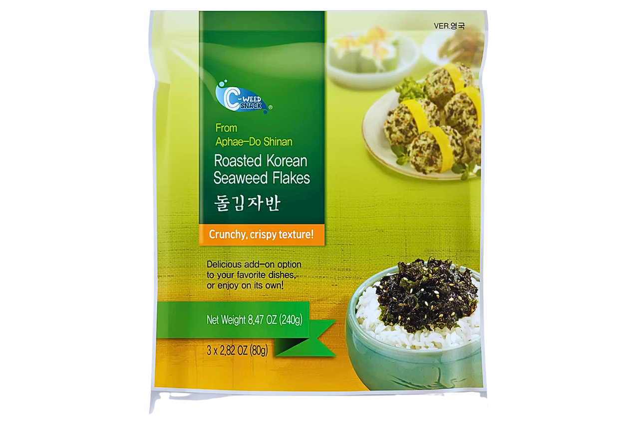 C-Weed Snack - Roasted Korean Seaweed Flakes - 3 x 80g (240g) - Best ...