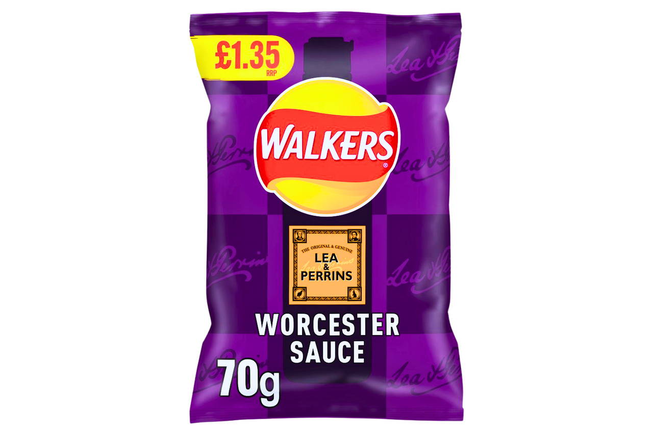 Walkers - Lea & Perrins Worcester Sauce Flavour Crisps - 70g - Best ...