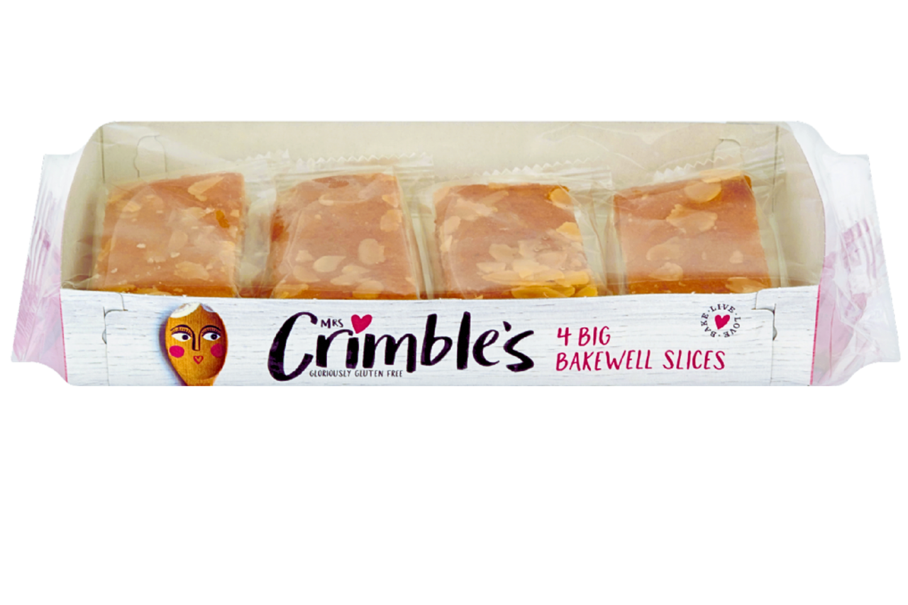 Mrs Crimble's - 4 Big Bakewell Slices - Gluten Free - 200g - Best ...