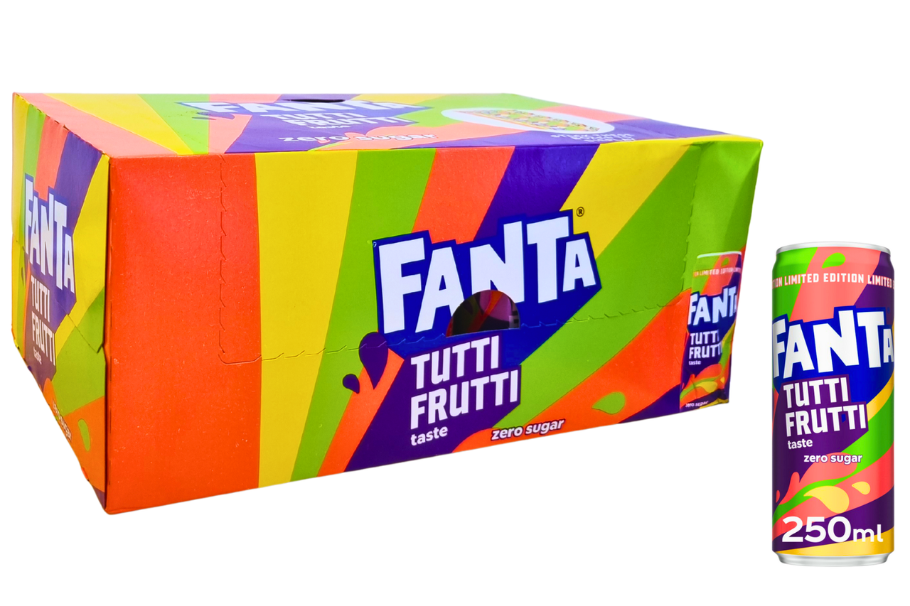 Box of Fanta - Tutti Frutti Taste - Zero Sugar - 24 x 250ml - Best ...