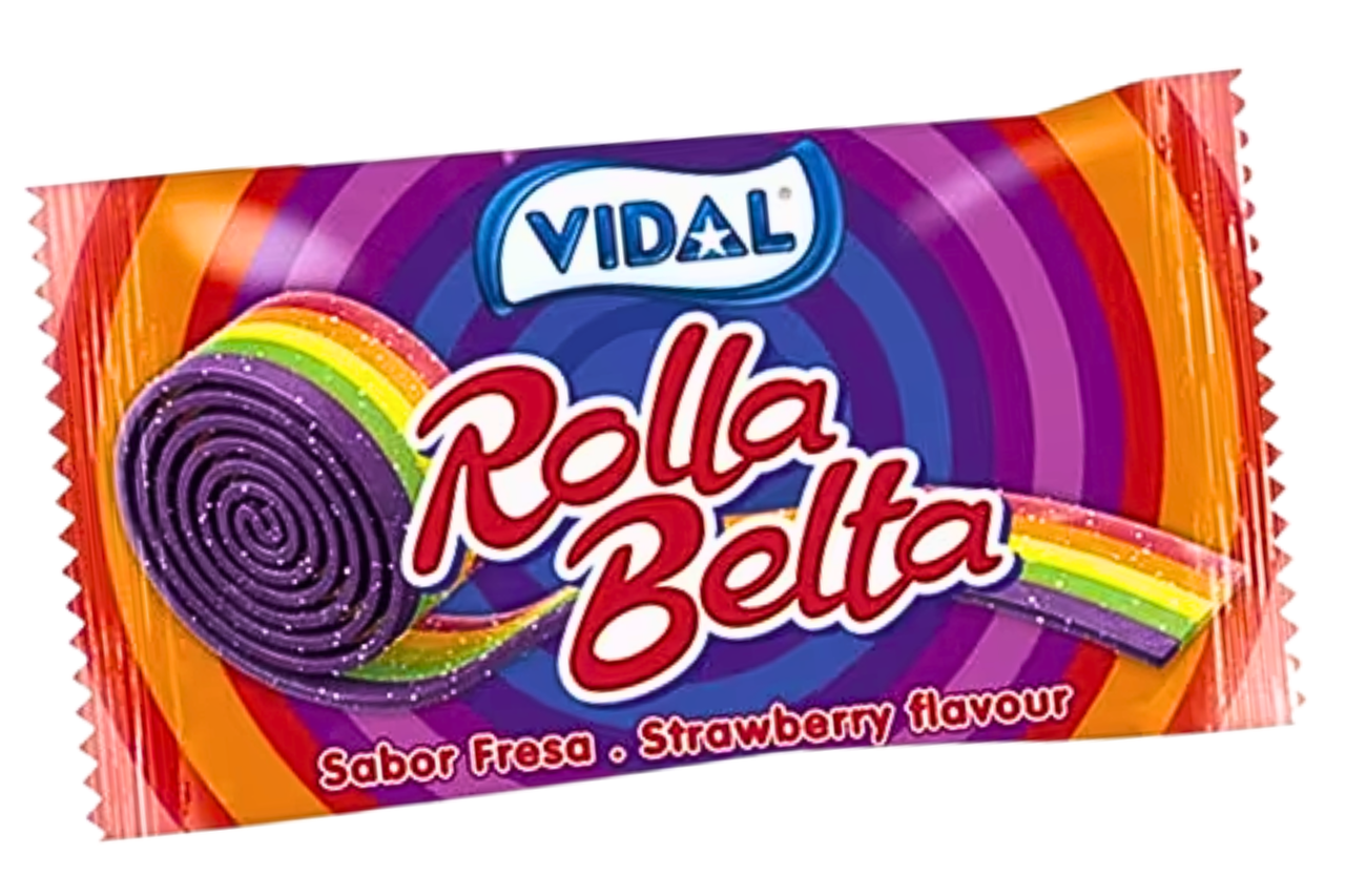 Vidal - Rolla Belta - Rainbow - Strawberry Flavour - 20g - Best Before ...