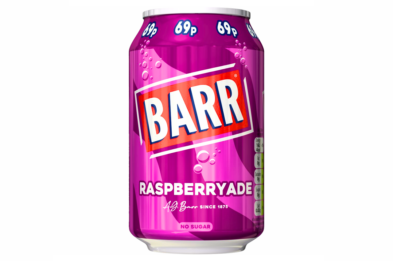 Barr - Raspberryade - No Sugar - 330ml - Best Before it's Gone Ltd